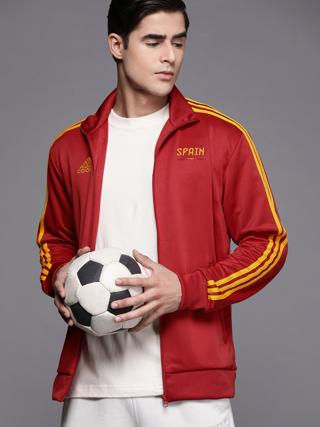 Buy ADIDAS Men FIFA World Cup 2022 Spain Sporty Jacket - Jackets for ...