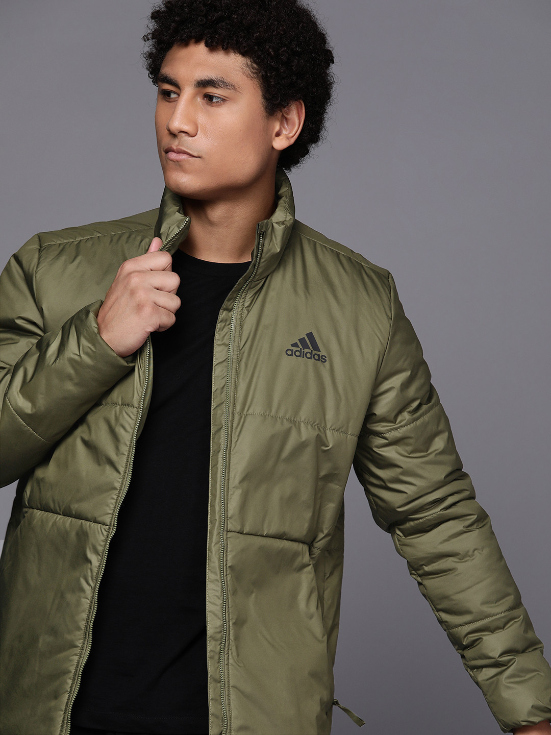 Buy ADIDAS Men Olive Green BSC 3 Stripes Insulated Sustainable Winter ...