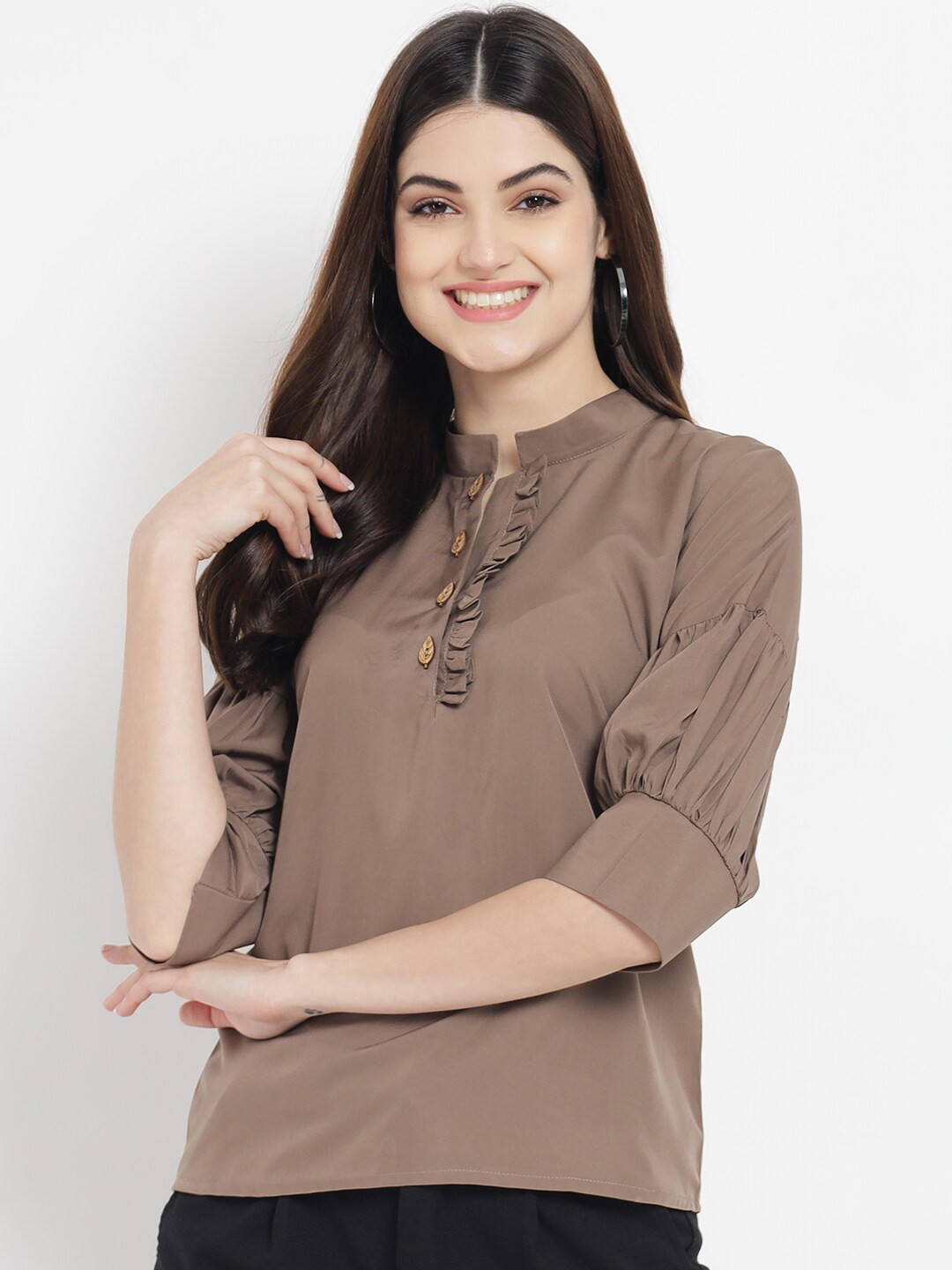 Buy Kannan Brown Solid Top - Tops for Women 18536976 | Myntra