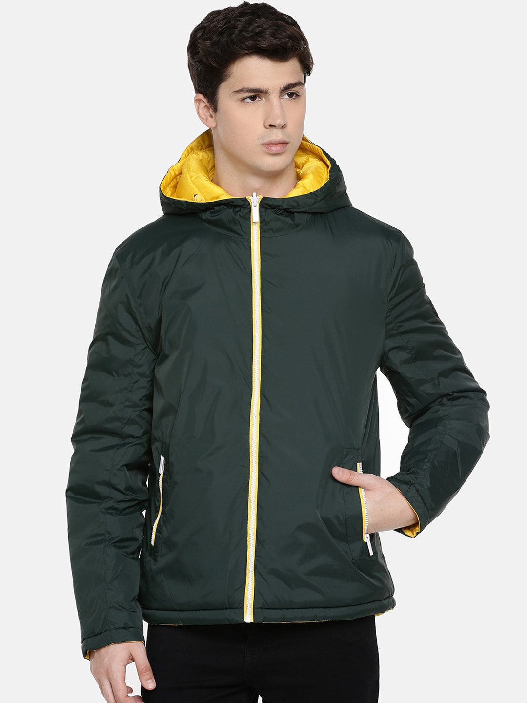 Buy Celio Men Green Padded Jacket - Jackets for Men 18539258 | Myntra