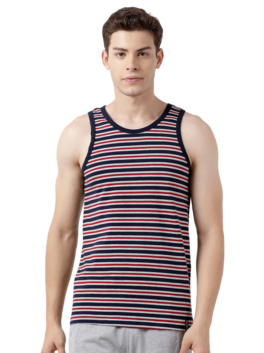 Buy Pepe Jeans Men Black Striped Pure Cotton Innerwear Vests ...
