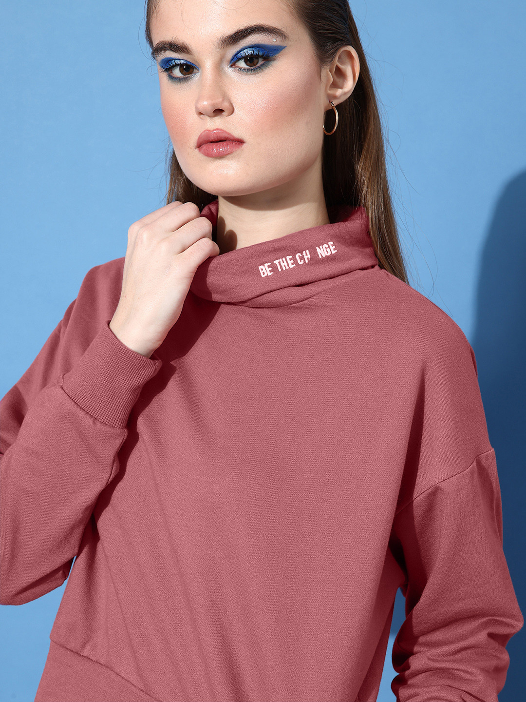 Buy The Roadster Lifestyle Co. Women Dusty Pink Solid Knit Co Ord Set ...