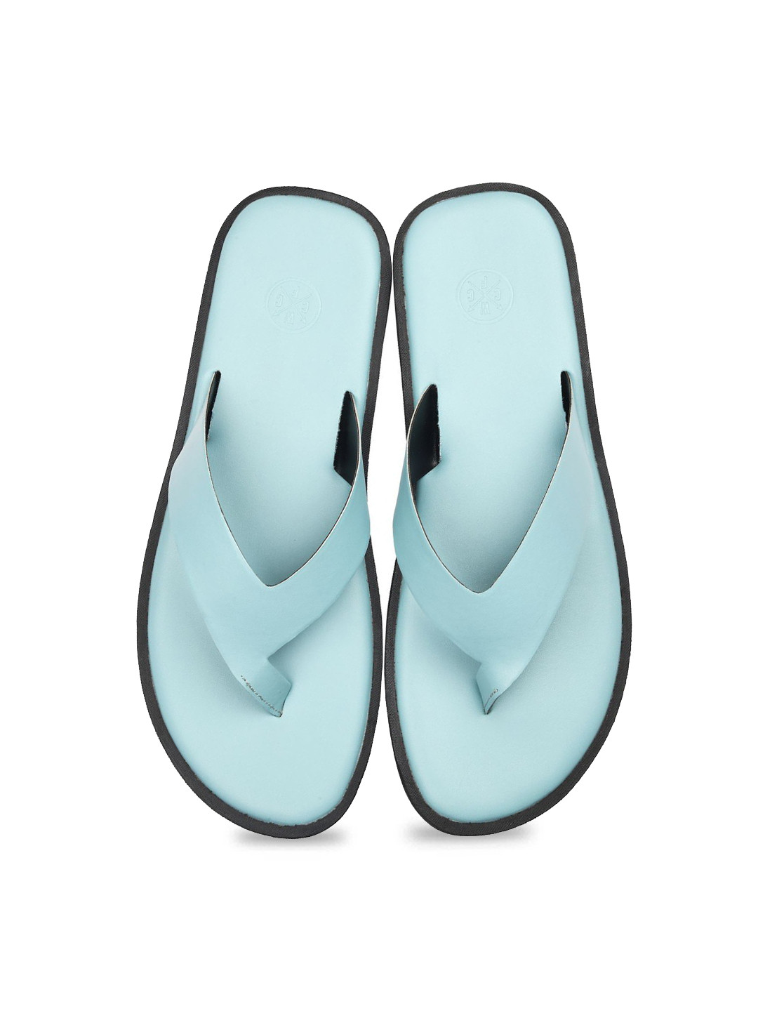 Buy SKO Men Blue & Black Colourblocked Slippers - Flip Flops for Men ...