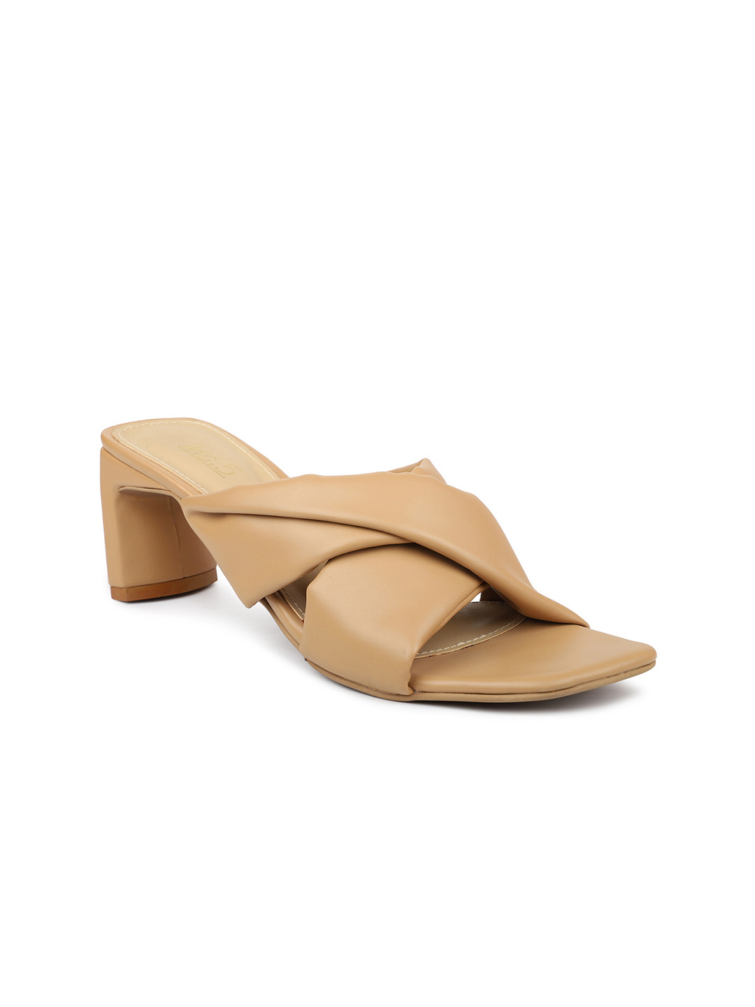 Buy Inc 5 Beige Open Toe Block Heels - Heels for Women 18545038 | Myntra