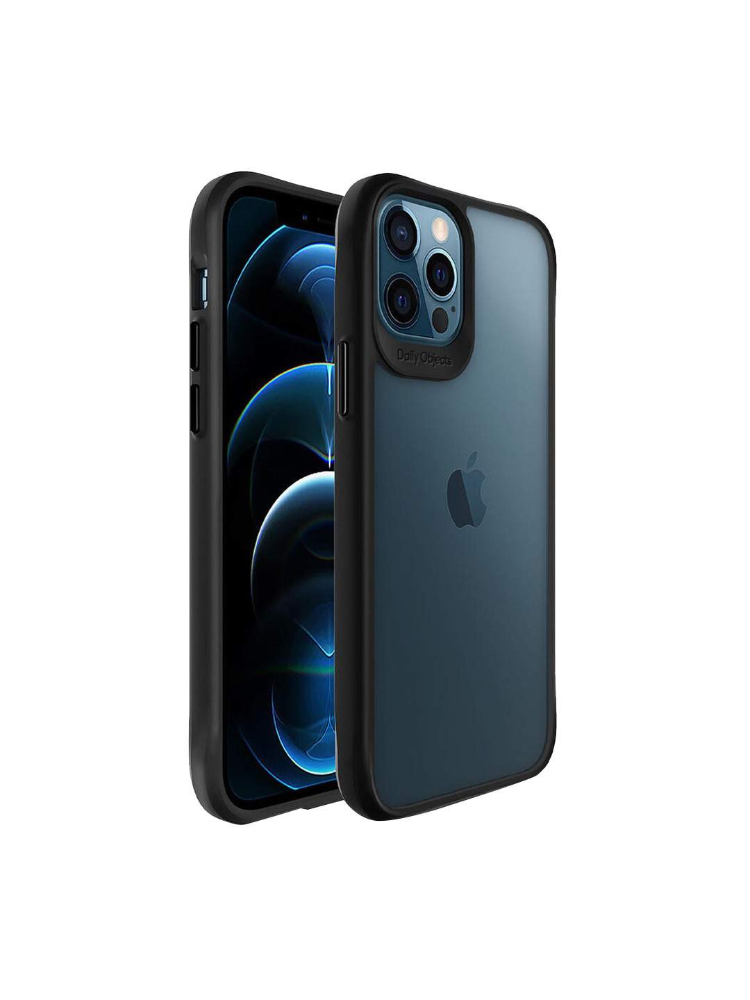 Buy DailyObjects Transparent & Black Solid Hybrid Clear Case Cover For ...