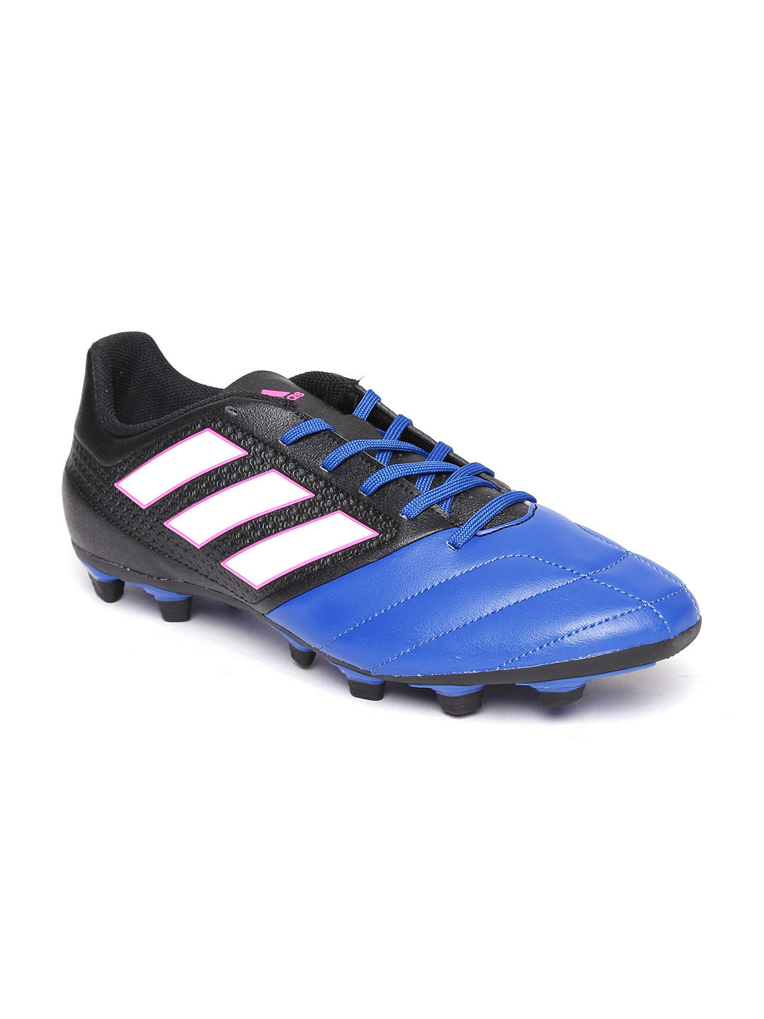 Buy ADIDAS Men Black & Blue ACE 17.4 FXG Football Shoes - Sports Shoes ...