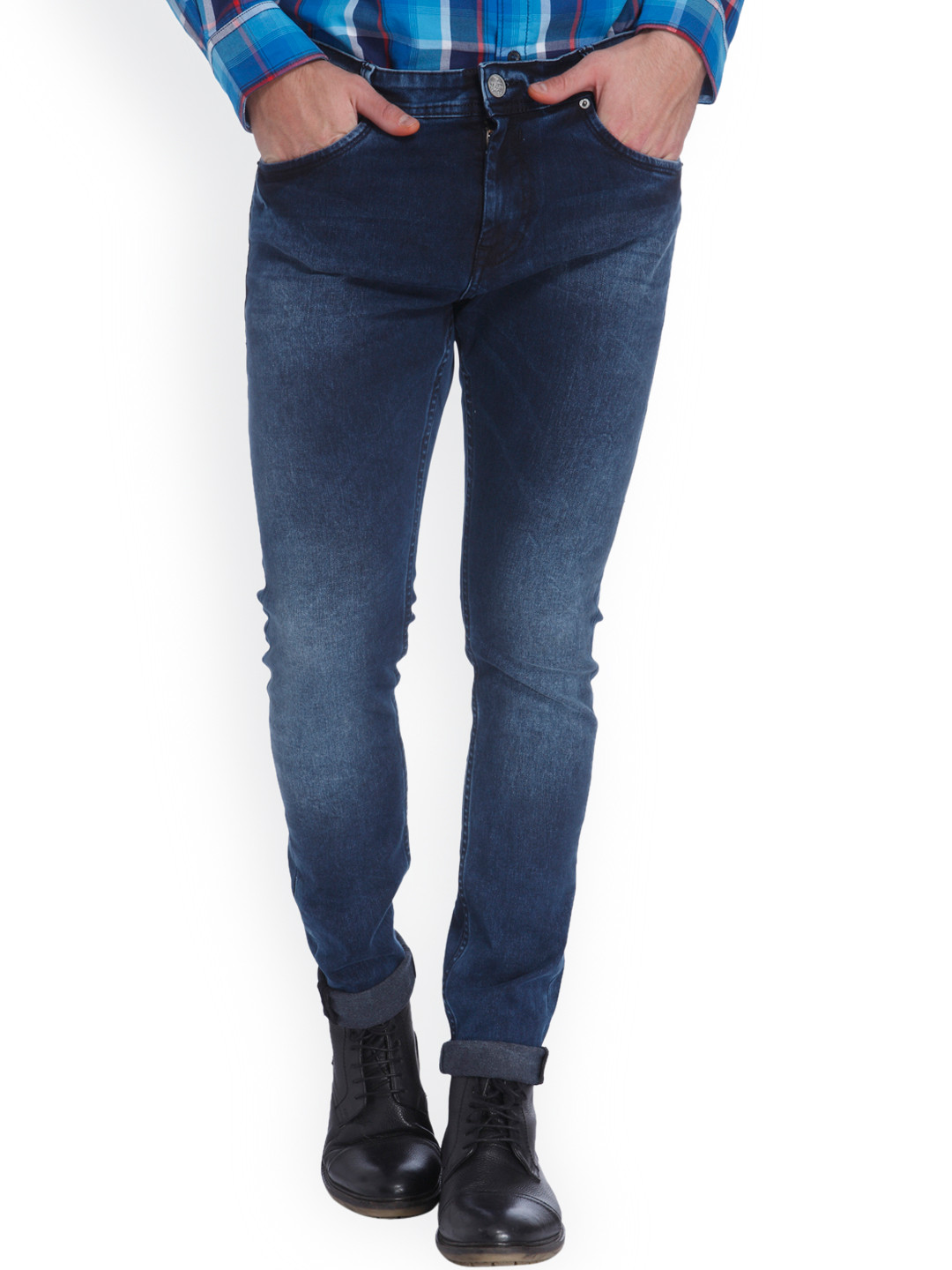 Buy Mufti Men Blue Skinny Fit Jeans - Jeans for Men 1856533 | Myntra