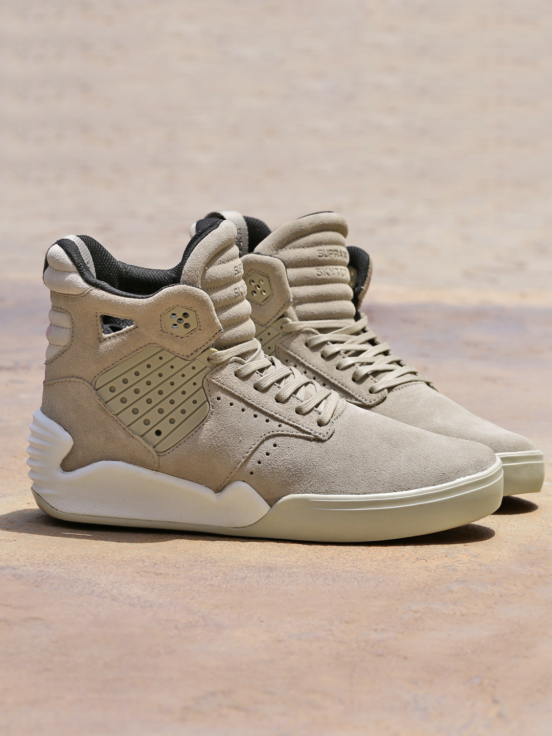 Buy Supra Men Brown SKYTOP IV High Top Suede Sneakers - Casual Shoes ...