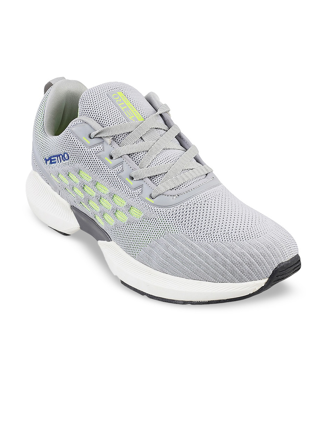 Buy Metro Men Grey Woven Design Lace Ups Sneakers - Casual Shoes for ...