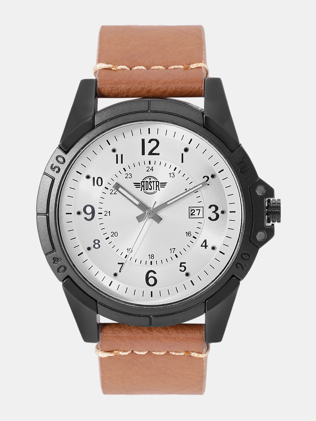 Buy Roadster Men Silver Toned Analogue Watch RD17 7B - Watches for Men ...