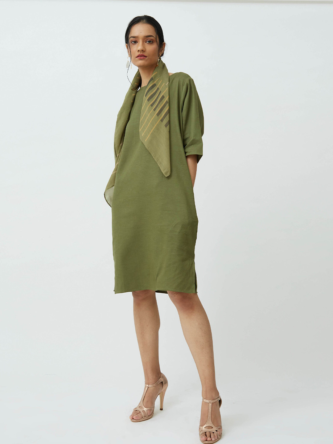 Buy Saltpetre Olive Green Sheath Dress - Dresses for Women 18596616 ...
