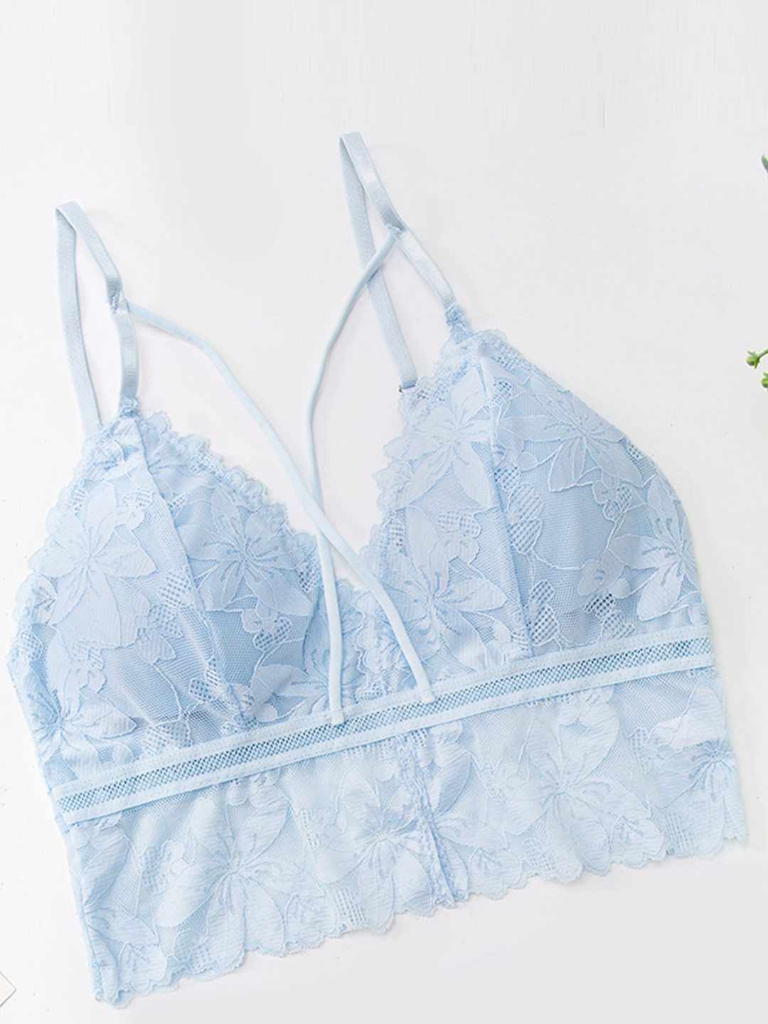 Buy URBANIC Women Blue Self Designed Lightly Padded Bra - Bra for Women ...