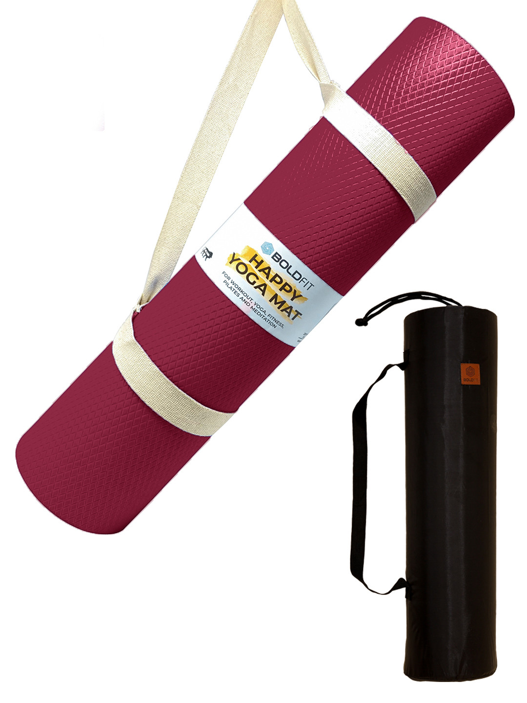 Buy BOLDFIT Purple Textured Yoga Mat - Yoga Mats for Unisex 18601682 ...