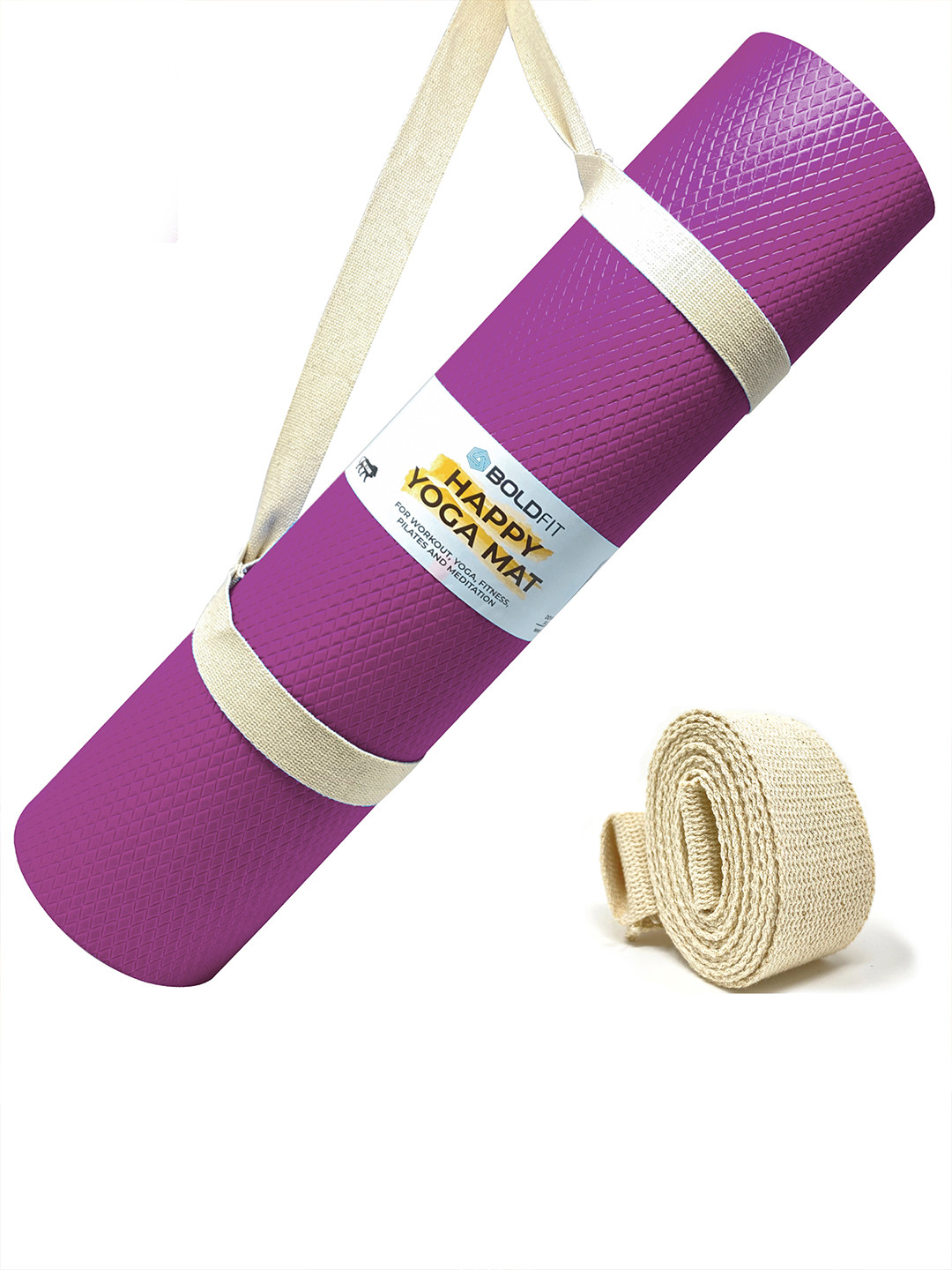 Buy BOLDFIT Unisex Purple Textured Yoga Mat - Yoga Mats for Unisex ...