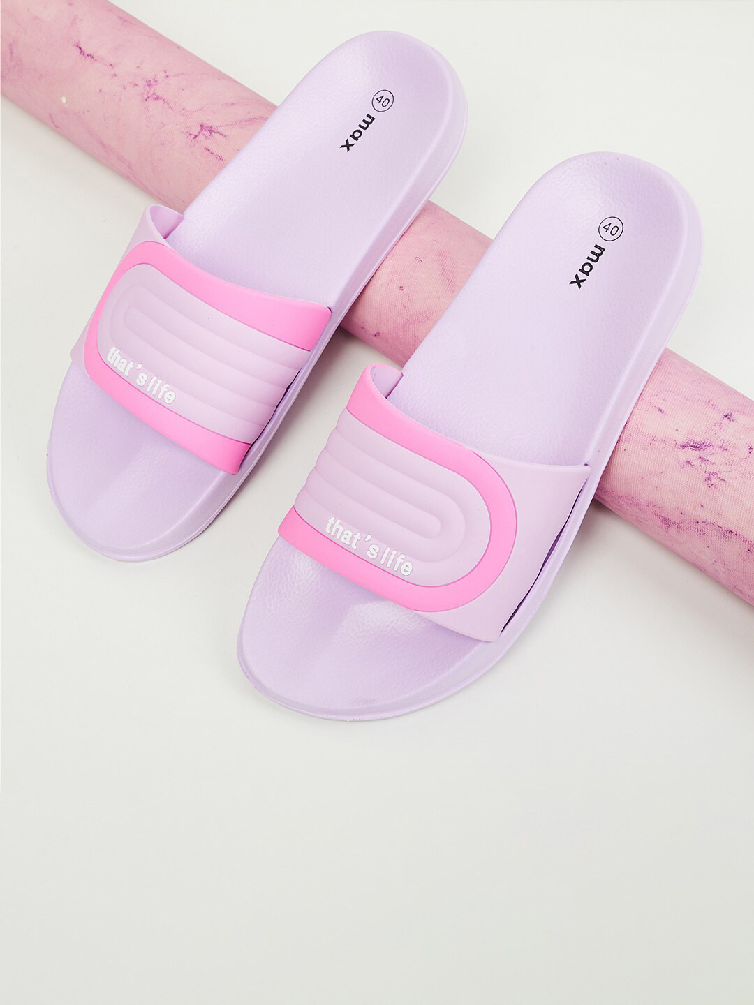 Buy Max Women Purple Sliders - Flip Flops for Women 18604864 | Myntra