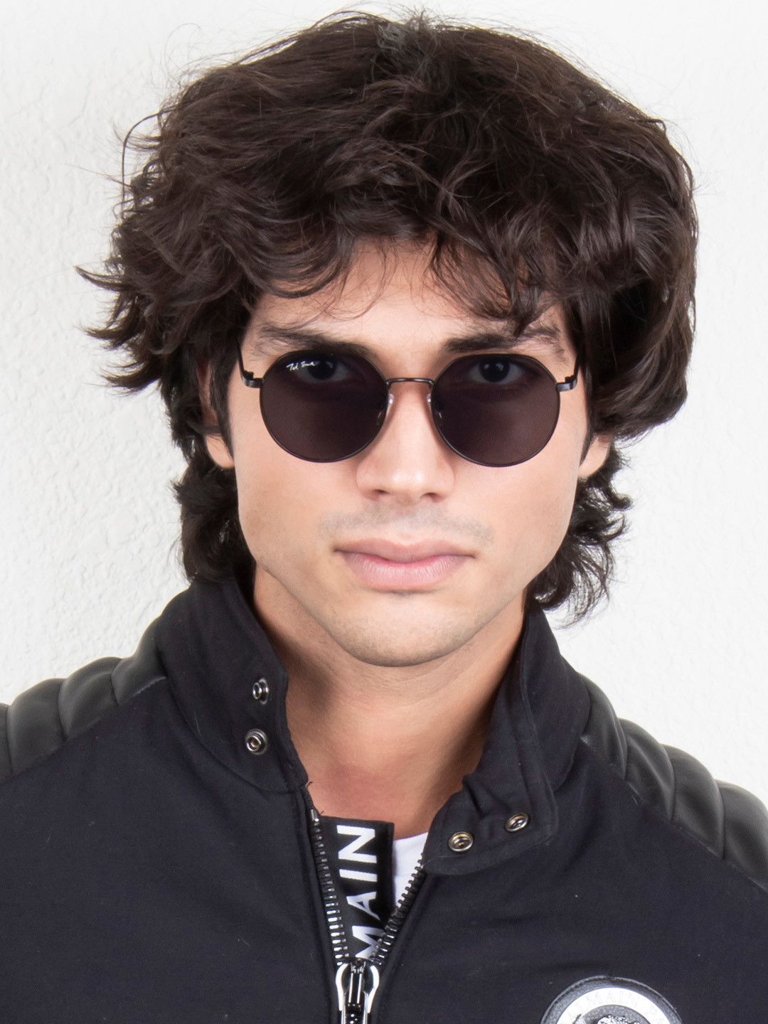 Buy Ted Smith Unisex Black Lens & Black Round Sunglasses With UV ...