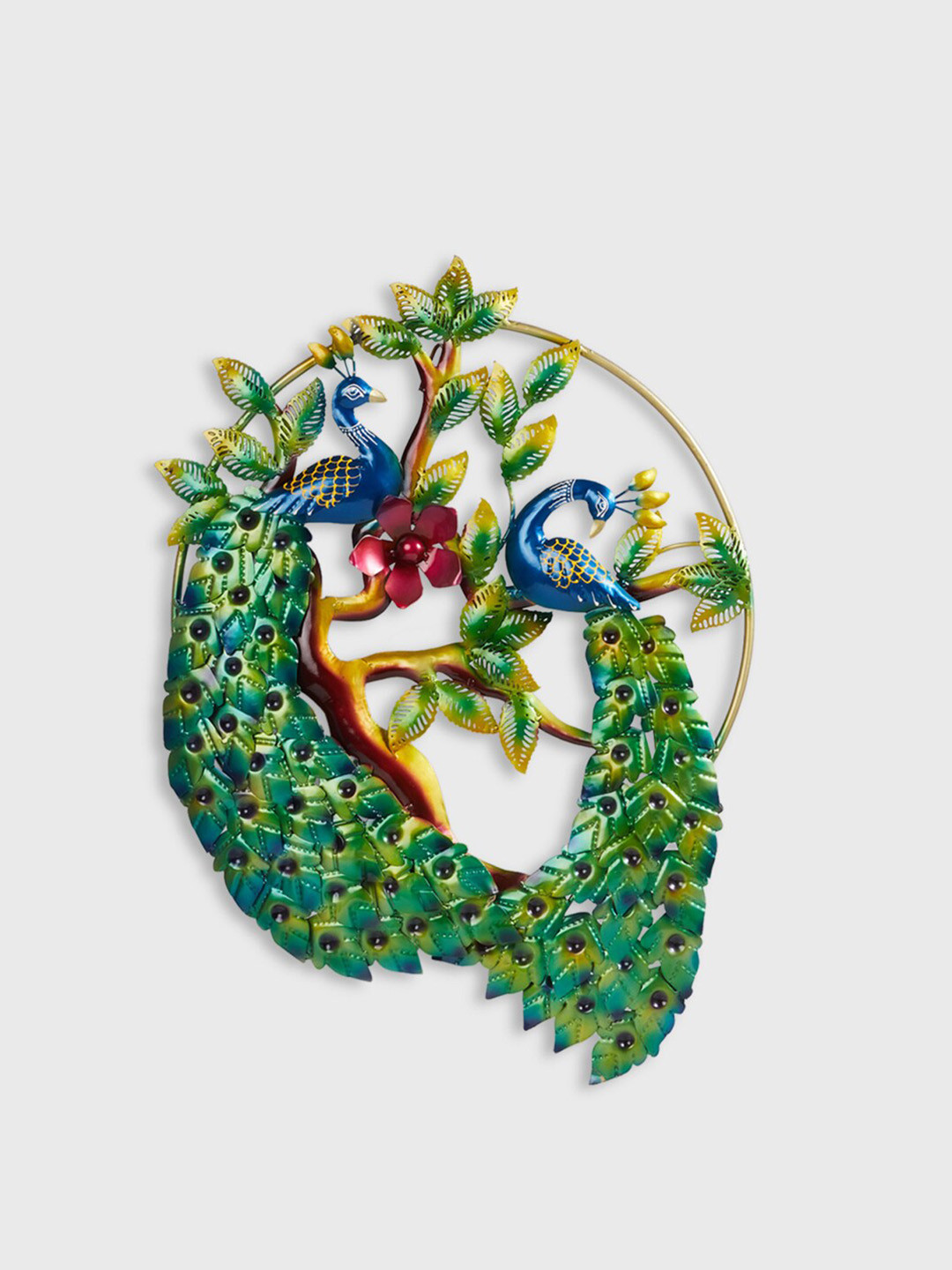 Buy Home Centre Corsica Mayur Multi Colour Textured Peacock Wall Decor ...