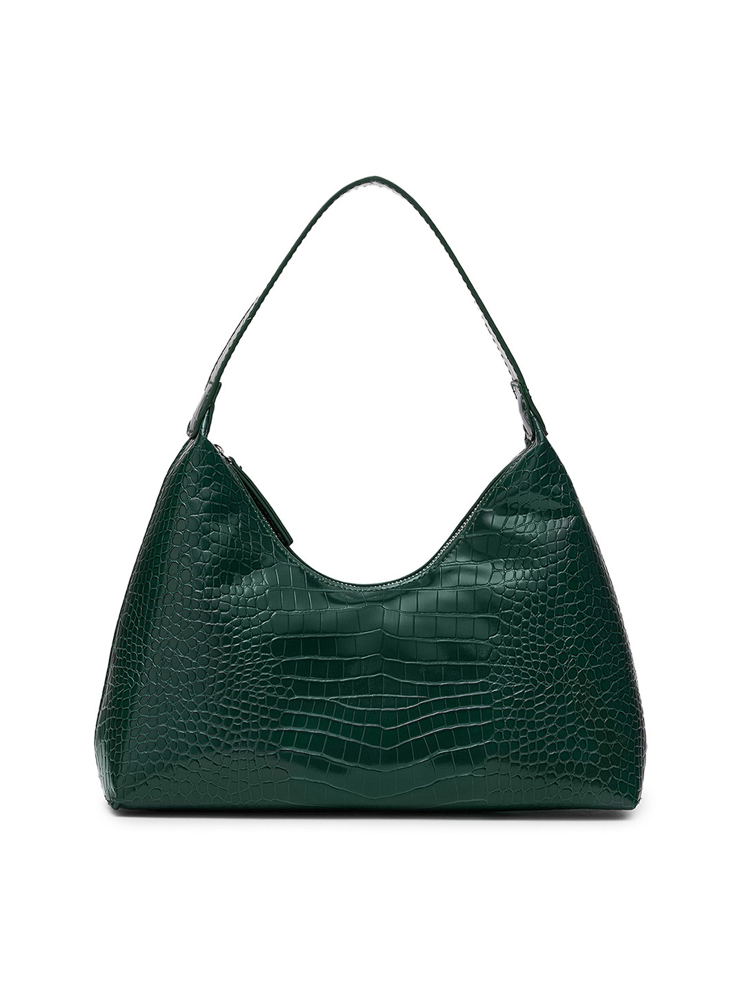 Buy MIRAGGIO Woman Green Textured Hobo Structured Hobo Bag - Handbags ...