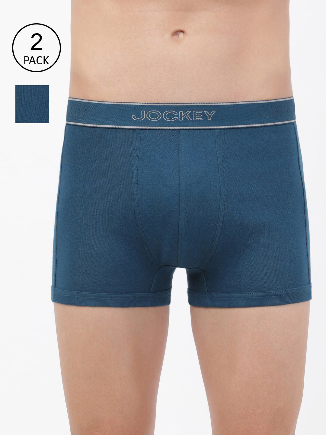 Buy Jockey Men Pack Of 2 Super Combed Cotton Solid Trunk With Stay ...