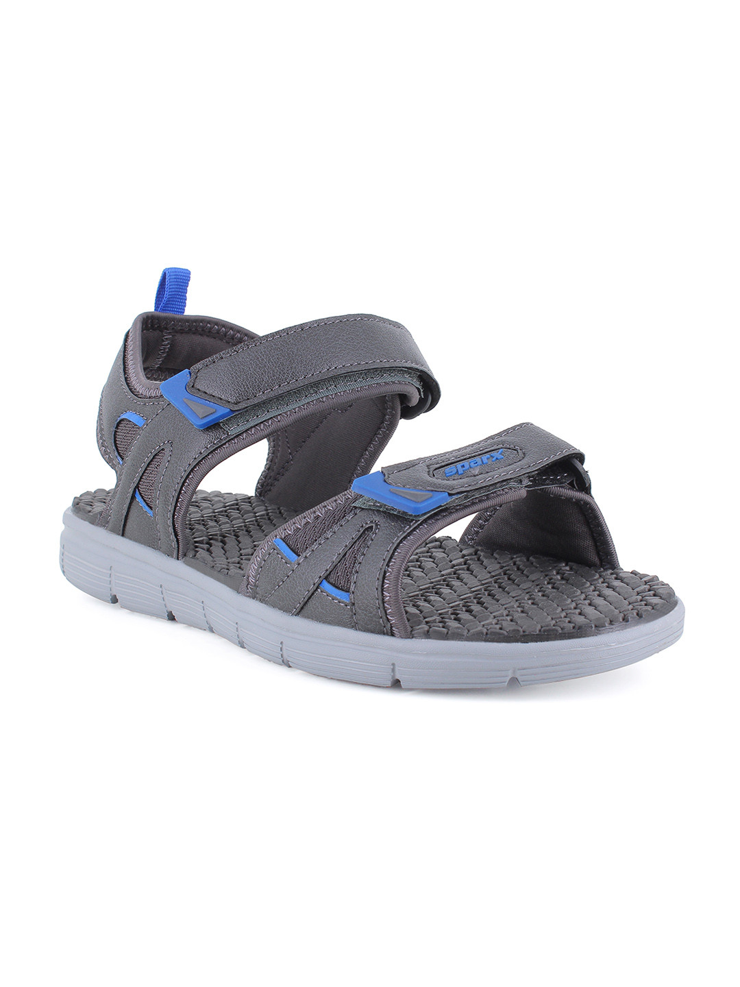 Buy Sparx Men Grey & Blue Printed Sports Sandals - Sandals for Men ...
