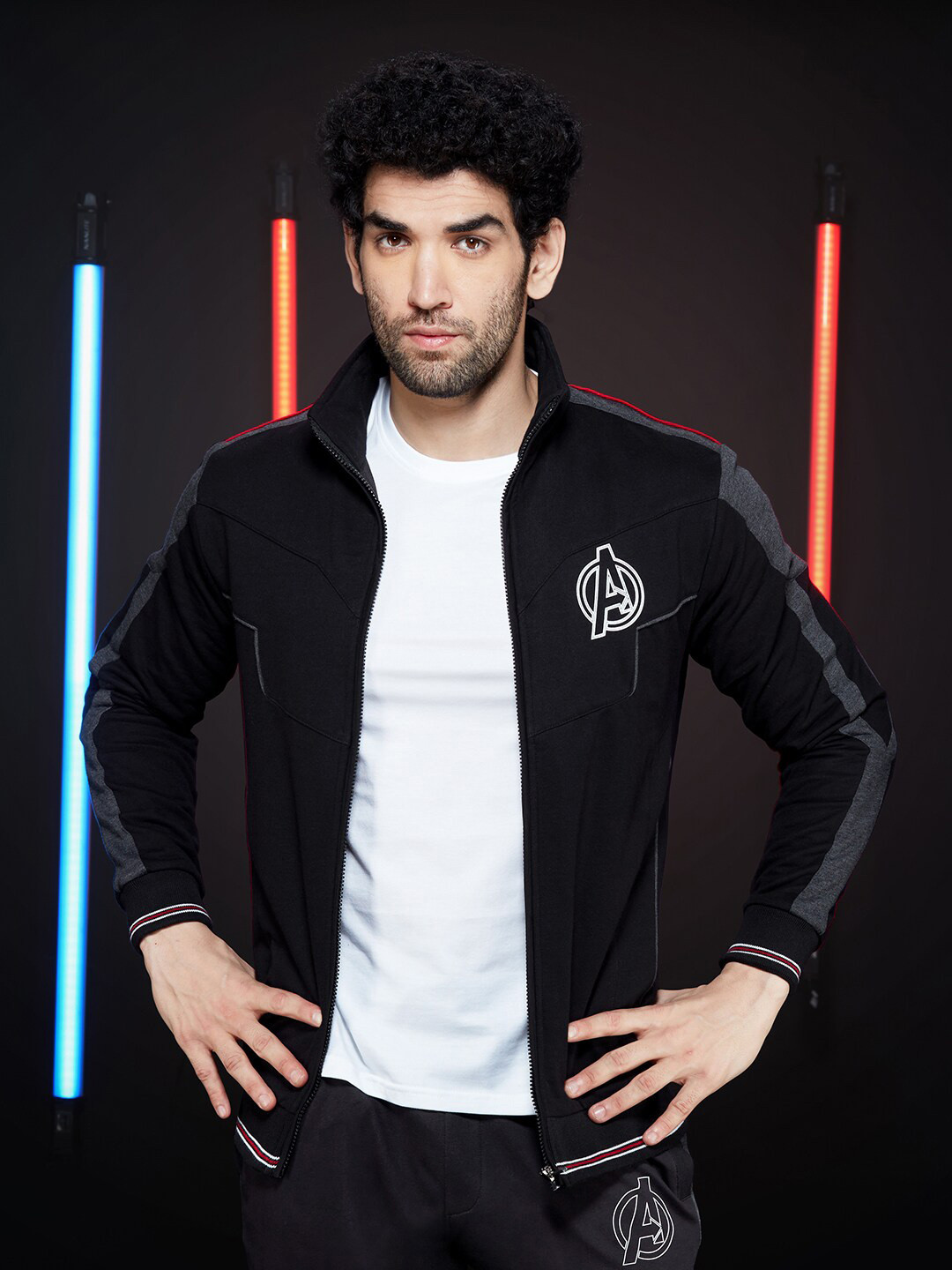 Buy The Souled Store Men Black Pure Cotton Bomber Jacket - Jackets for ...