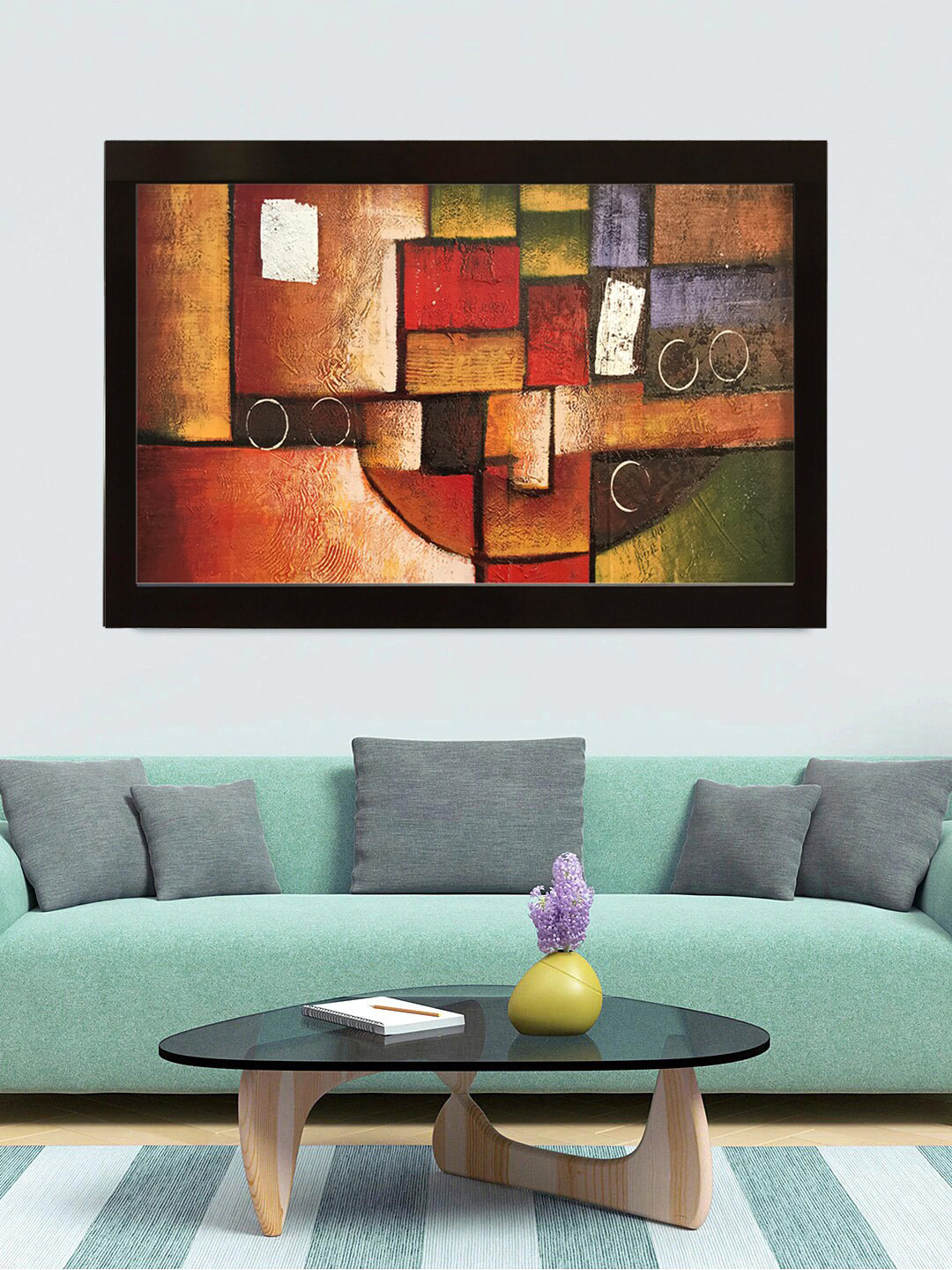 Buy Gallery99 Multi Colored Abstract Painting Wall Art - Wall Art for ...