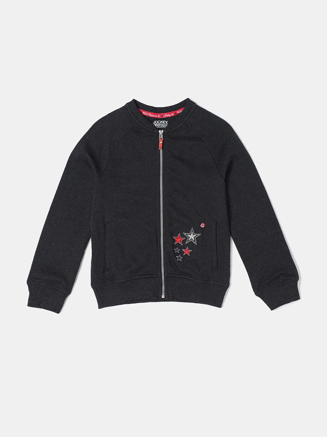 Buy Jockey Girls Super Combed Cotton Jacket UG05 - Jackets for Girls ...