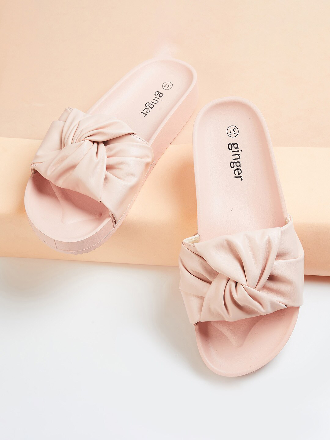 Buy Ginger By Lifestyle Women Pink Sliders - Flip Flops for Women ...