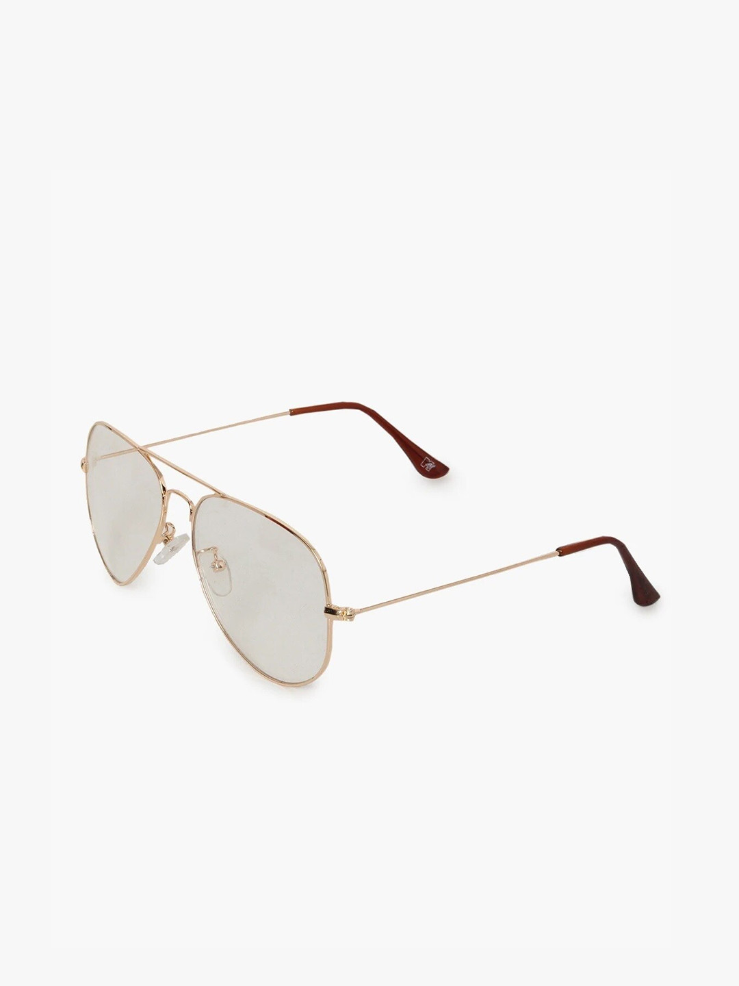 Buy MTV Unisex Clear Lens & Gold Toned Aviator Sunglasses With UV ...