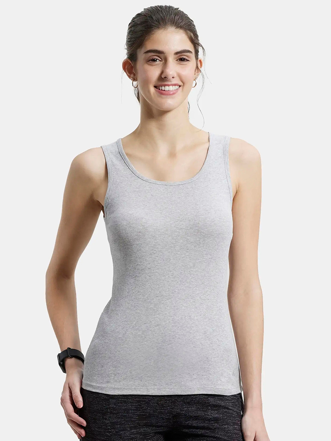 Buy Jockey Super Combed Cotton Rib Fabric Slim Fit Solid Tank Top ...