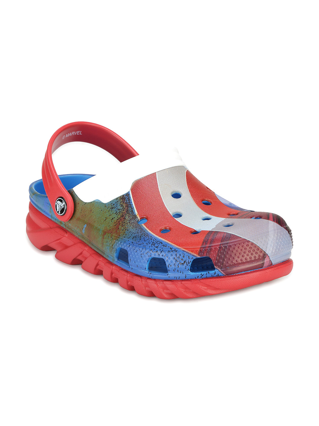 Buy Crocs Men Red Captain America Print Clogs - Flip Flops for Men ...