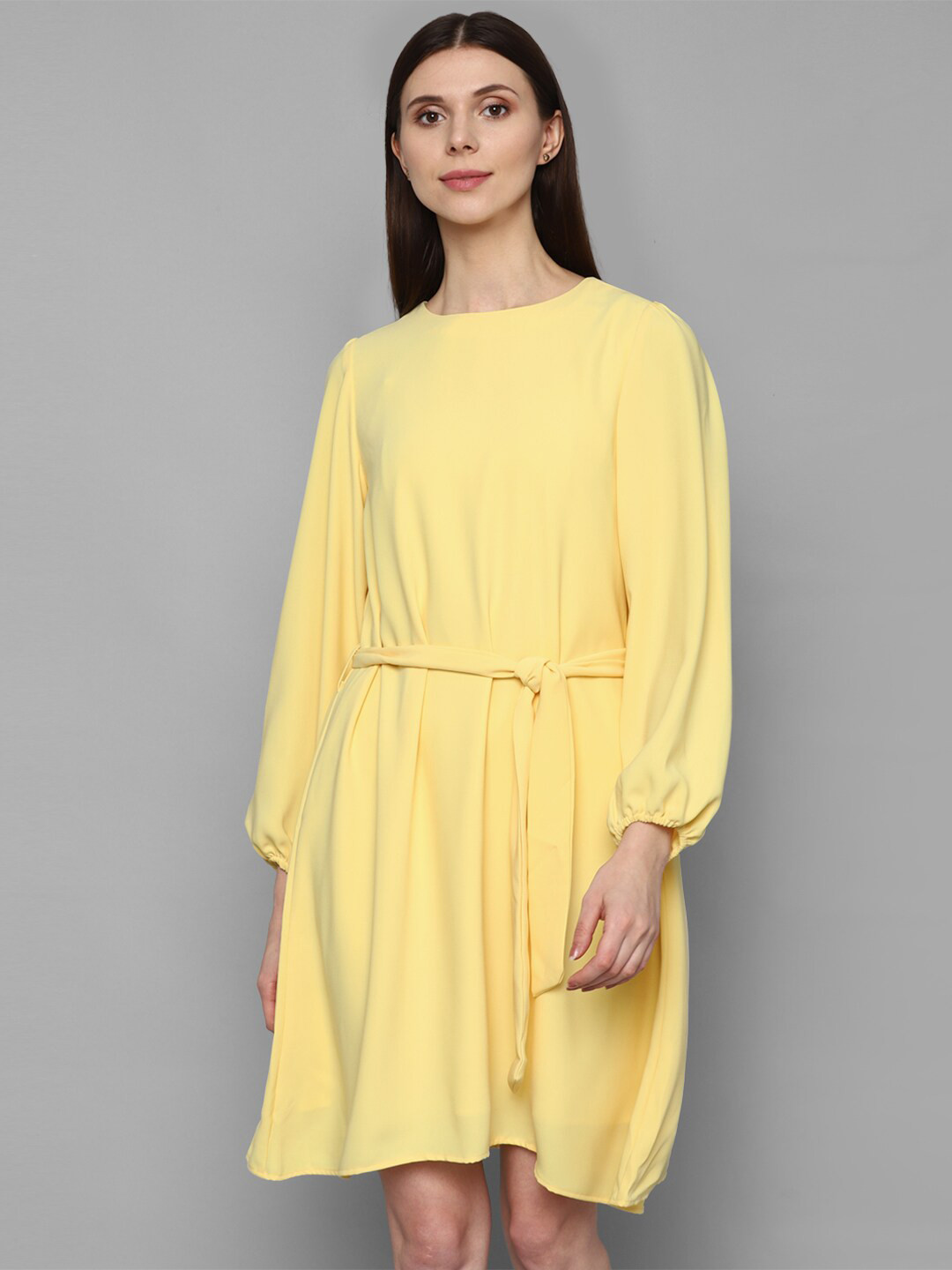 Buy Allen Solly Woman Yellow A Line Dress - Dresses for Women 18645050 ...