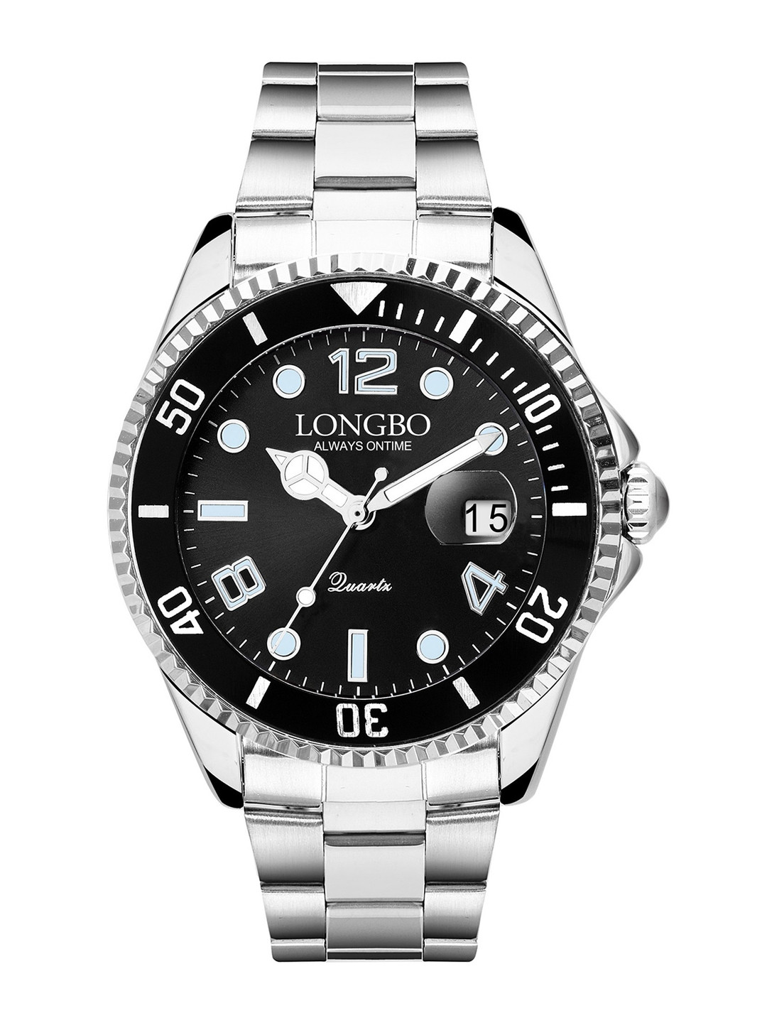 Buy LONGBO Men Black Dial & Silver Toned Analogue Watch Long 80430 ...