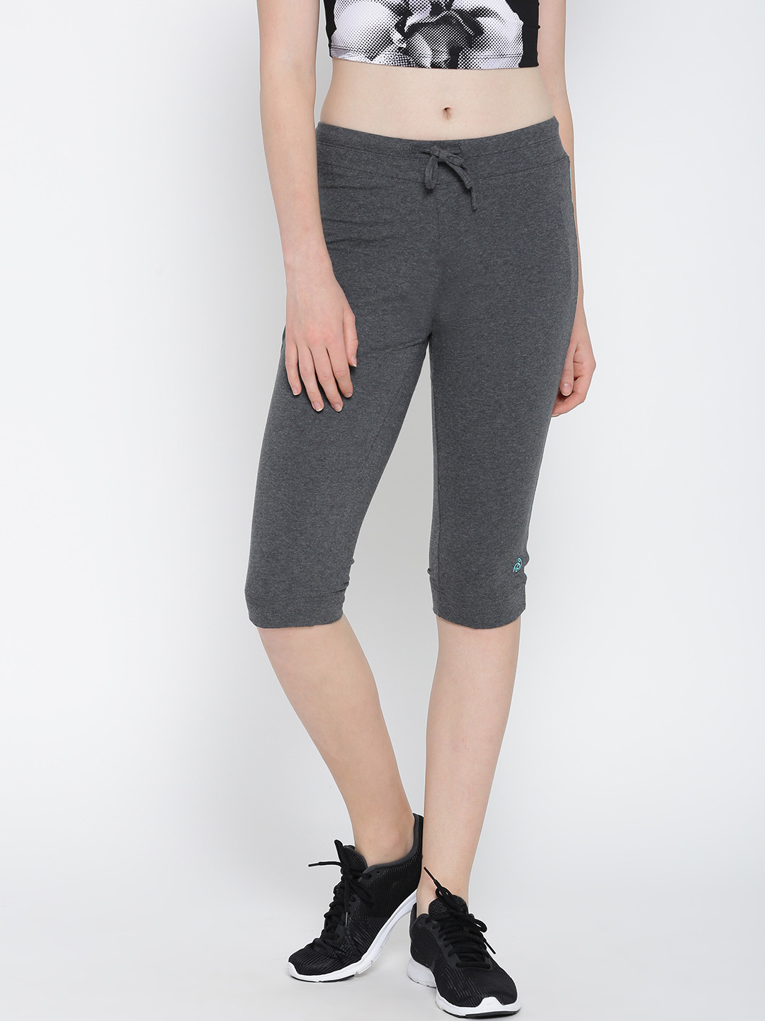 Buy Jockey Women Grey Melange Solid Regular Fit Capris - Capris for ...