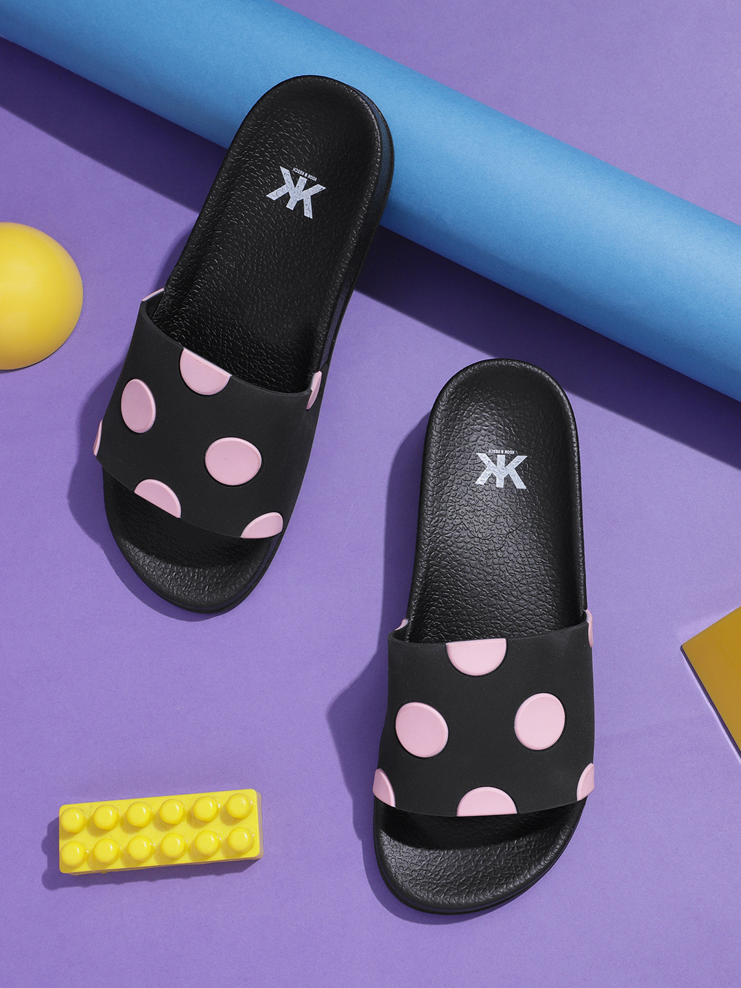 Buy Kook N Keech Women Polka Dot Sliders - Flip Flops for Women ...