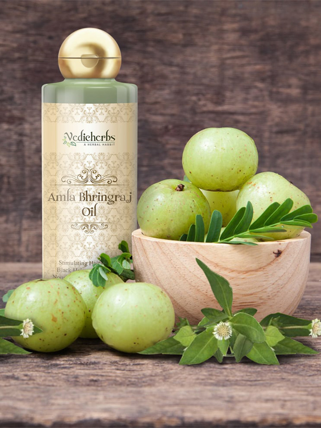 Buy Vedicherbs Amla Bhringraj Hair Oil For Hair Growth & Lustrous Hair ...