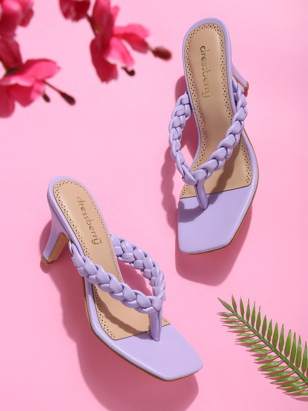 Buy DressBerry Purple PU Kitten Heels - Heels for Women 18665000 | Myntra