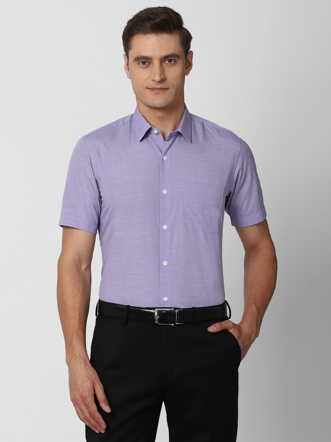 Buy Peter England Men Purple Formal Shirt - Shirts for Men 18665662 ...