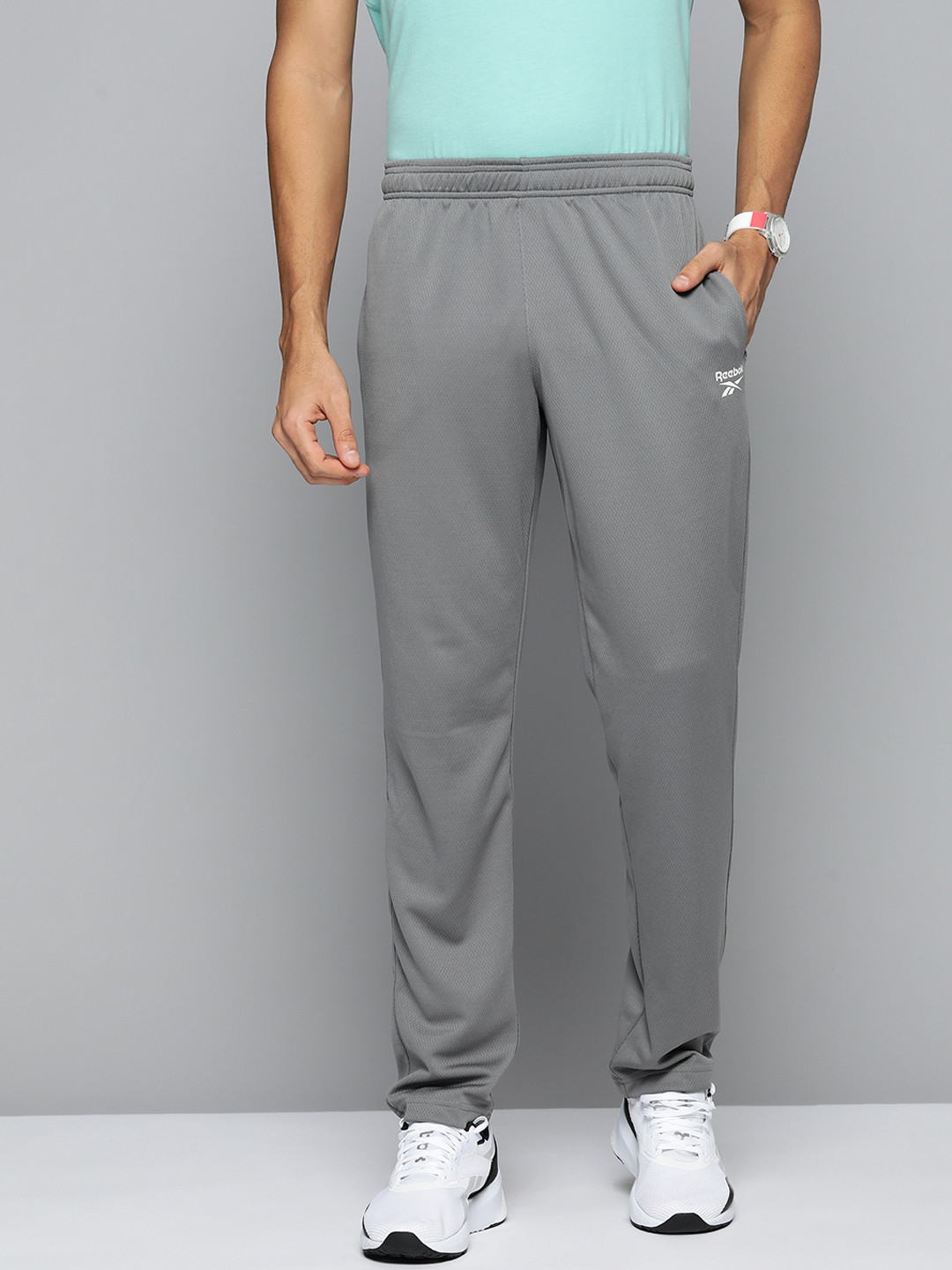 Buy Reebok Men Grey Training Speedwick Track Pants - Track Pants for ...