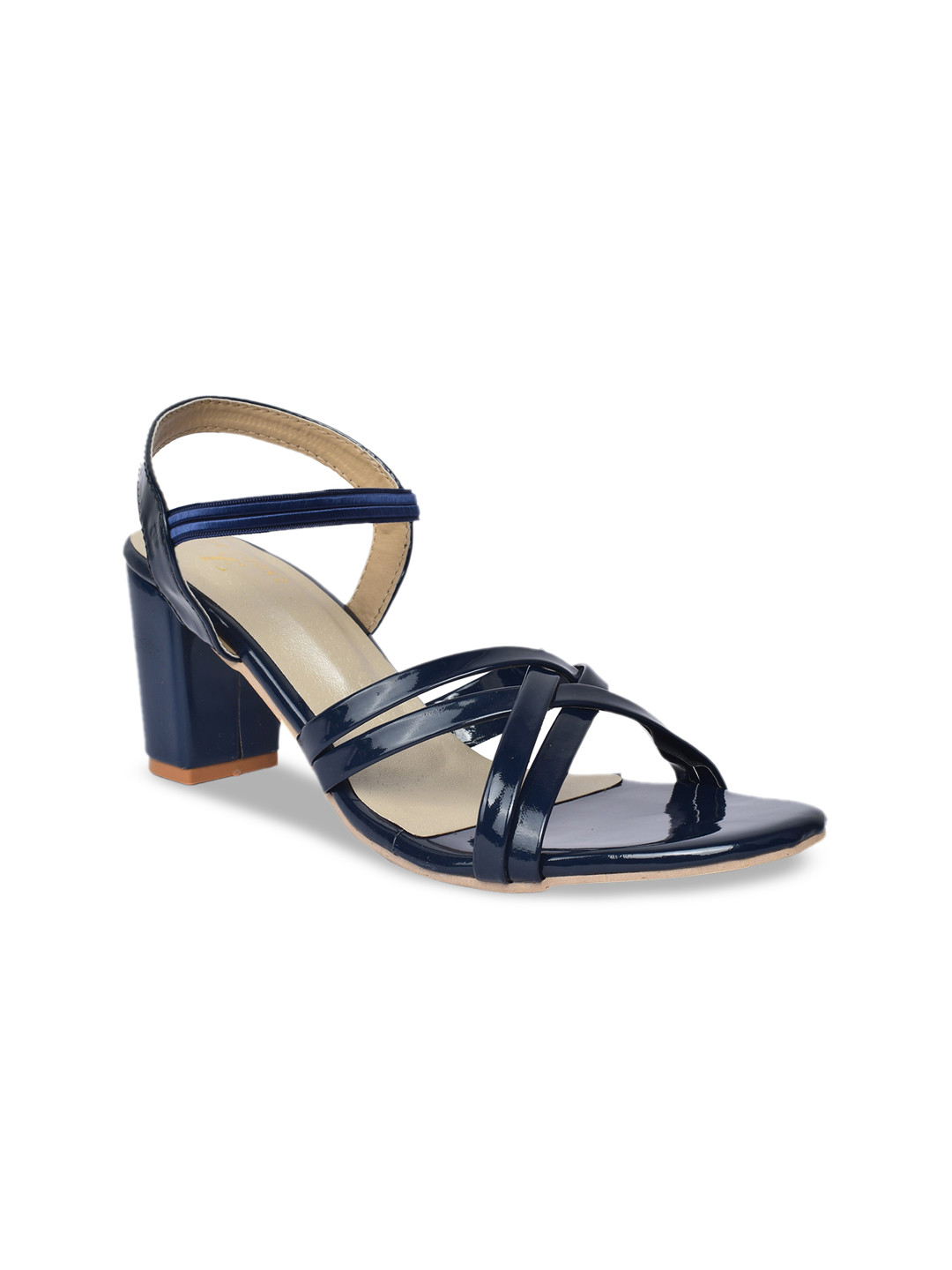 Buy XE Looks Women Navy Blue Block Heels - Heels for Women 18669454 ...