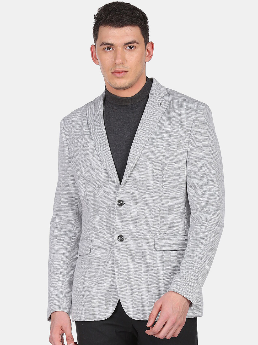 Buy Arrow Men Grey Solid Slim Fit Blazers - Blazers for Men 18675356 ...