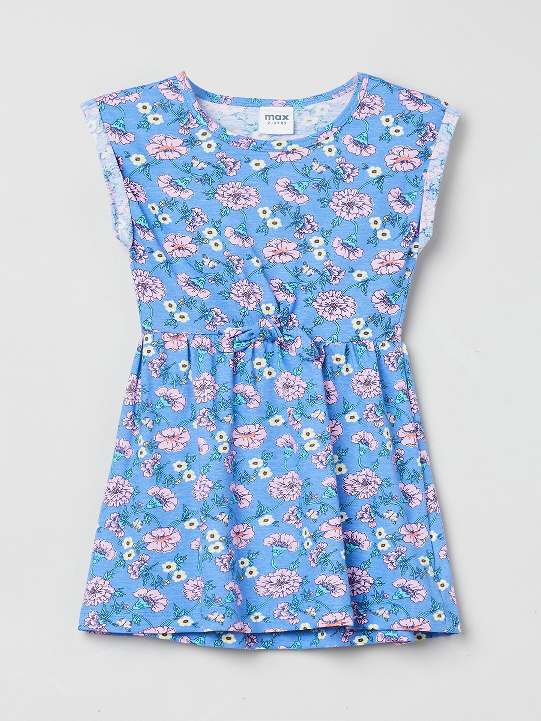 Buy Max Girls Blue Floral Dress - Dresses for Girls 18675676 | Myntra