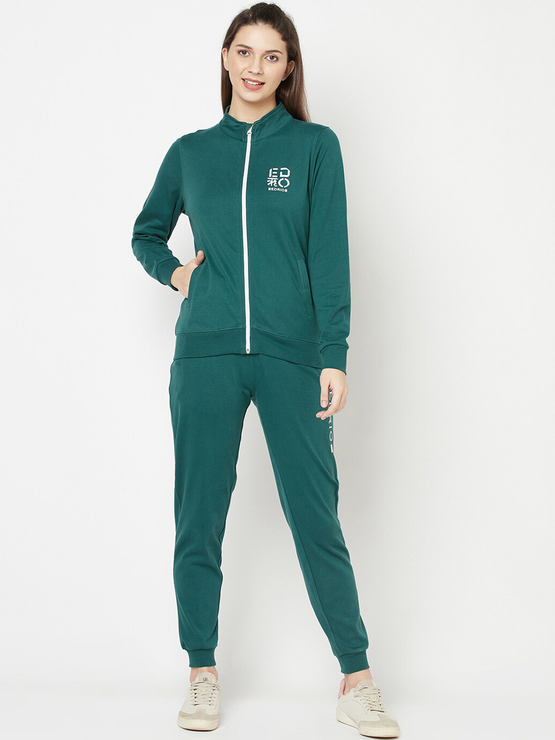 Buy EDRIO Women Green Solid Cotton Tracksuits - Tracksuits for Women ...