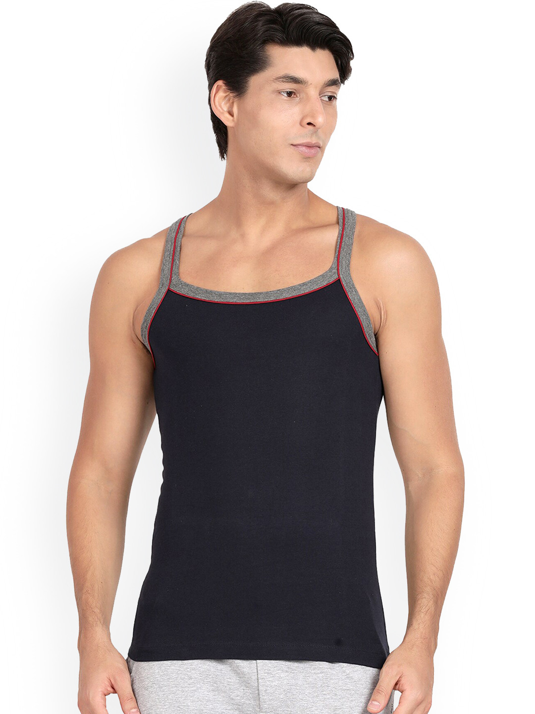Buy Pepe Jeans Men Navy Blue Solid Pure Cotton Innerwear Vests ...