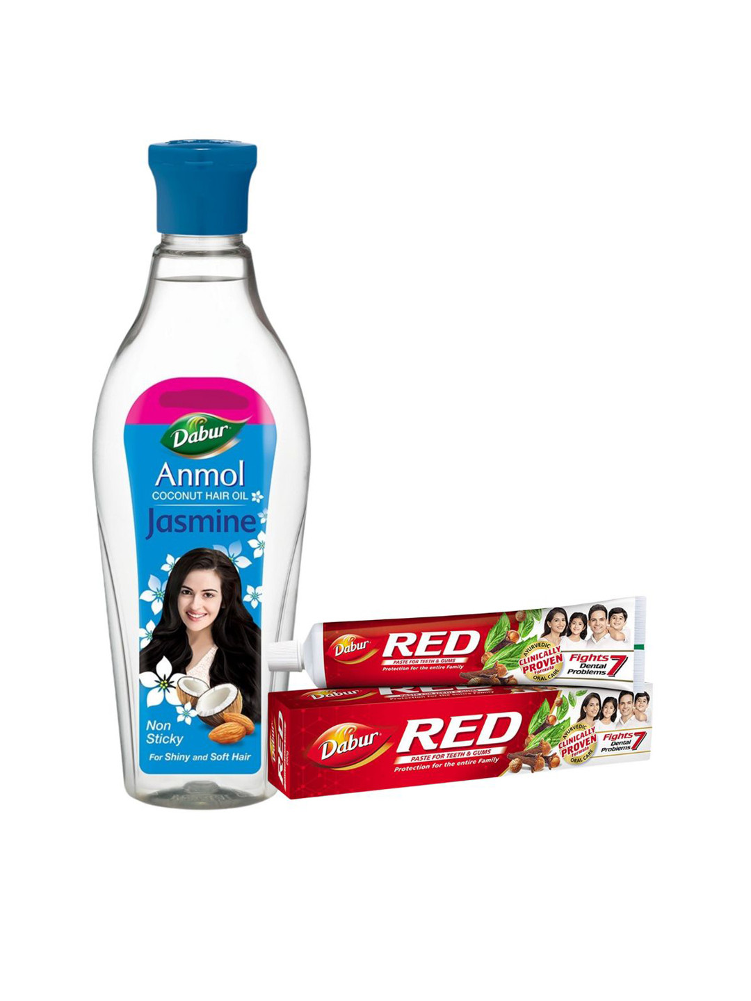 Buy Dabur Anmol Jasmine Coconut Hair Oil 450ml With Free Dabur Red ...