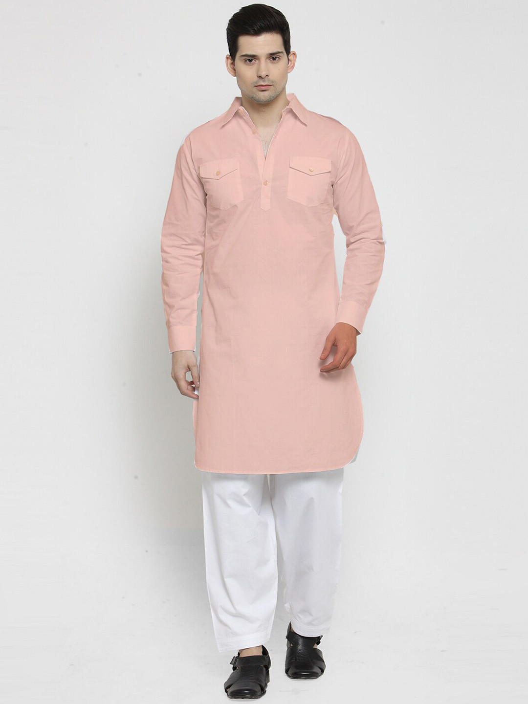 Buy Purple State Men Pink Solid Pathani Kurta - Kurtas for Men 18699212 ...