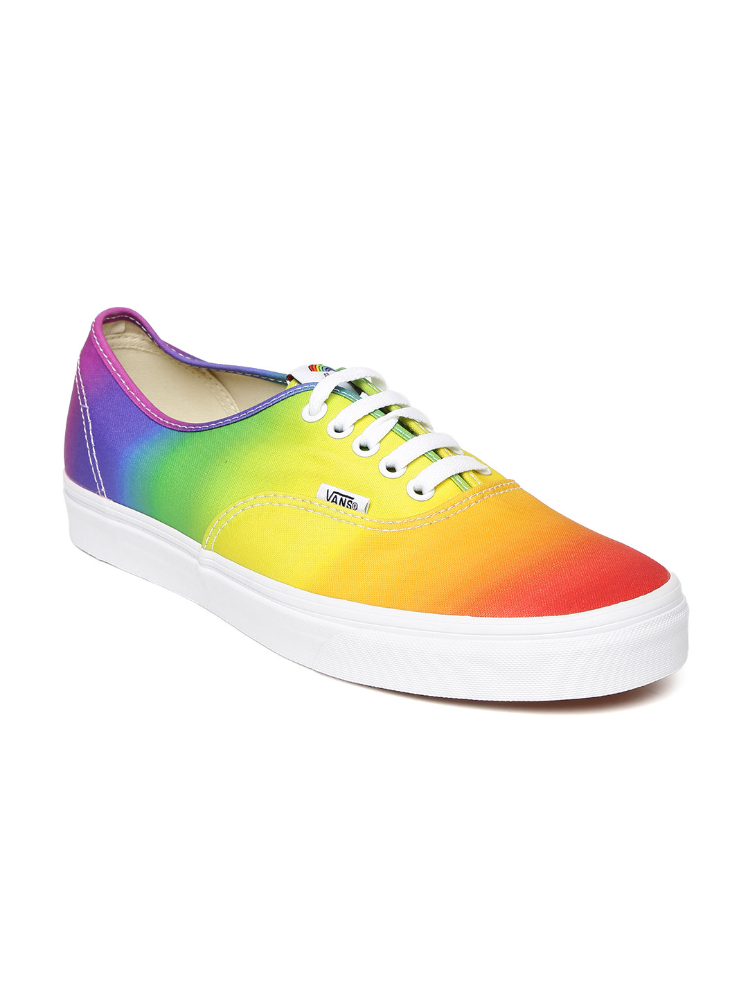 Buy Vans Men Multicoloured Rainbow Authentic Ombre Dyed Sneakers ...