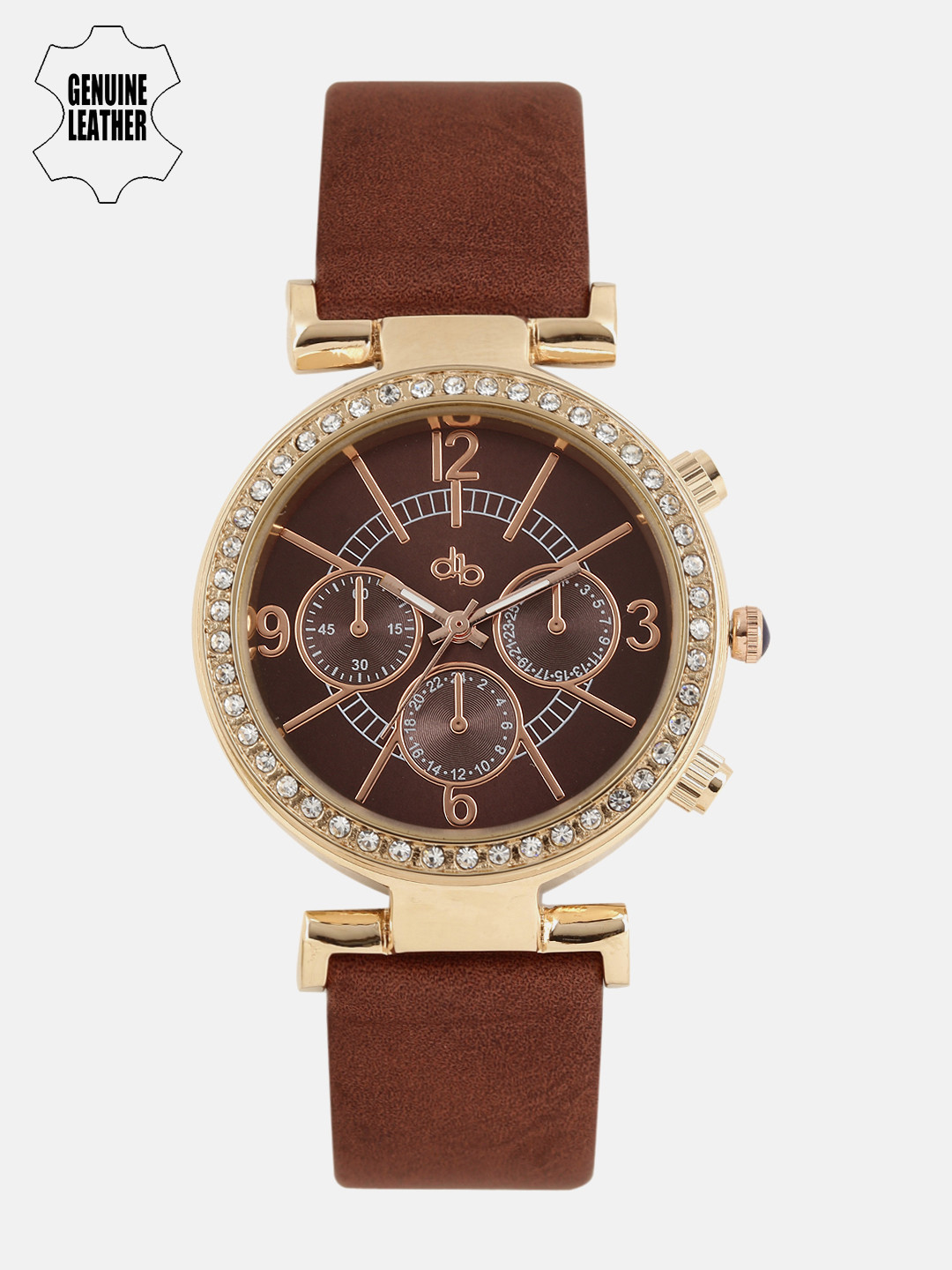 Buy DressBerry Women Brown Analogue Watch DB17 7A - Watches for Women ...