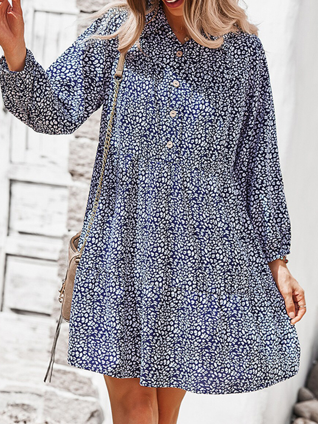 Buy URBANIC Blue Floral A Line Dress - Dresses for Women 18702512 | Myntra