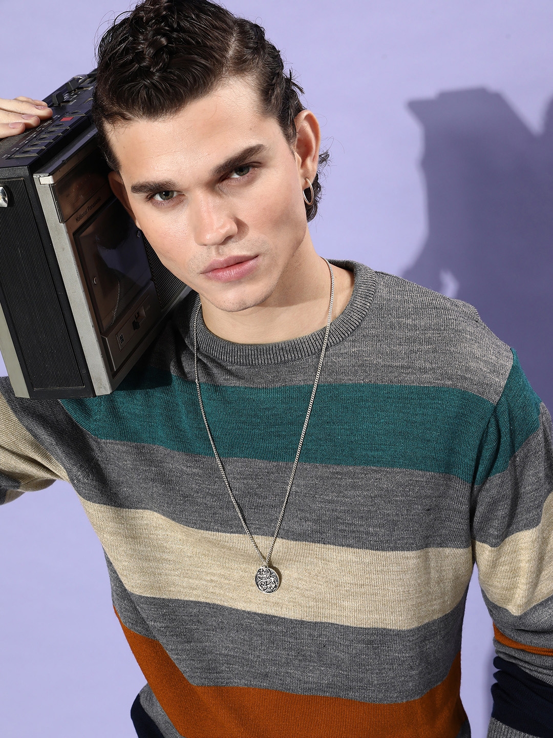 Buy Mast & Harbour Men Multicoloured Striped Pullover - Sweaters for ... Buy Mast & Harbour Men Multicoloured Striped Pullover - Sweaters for ...